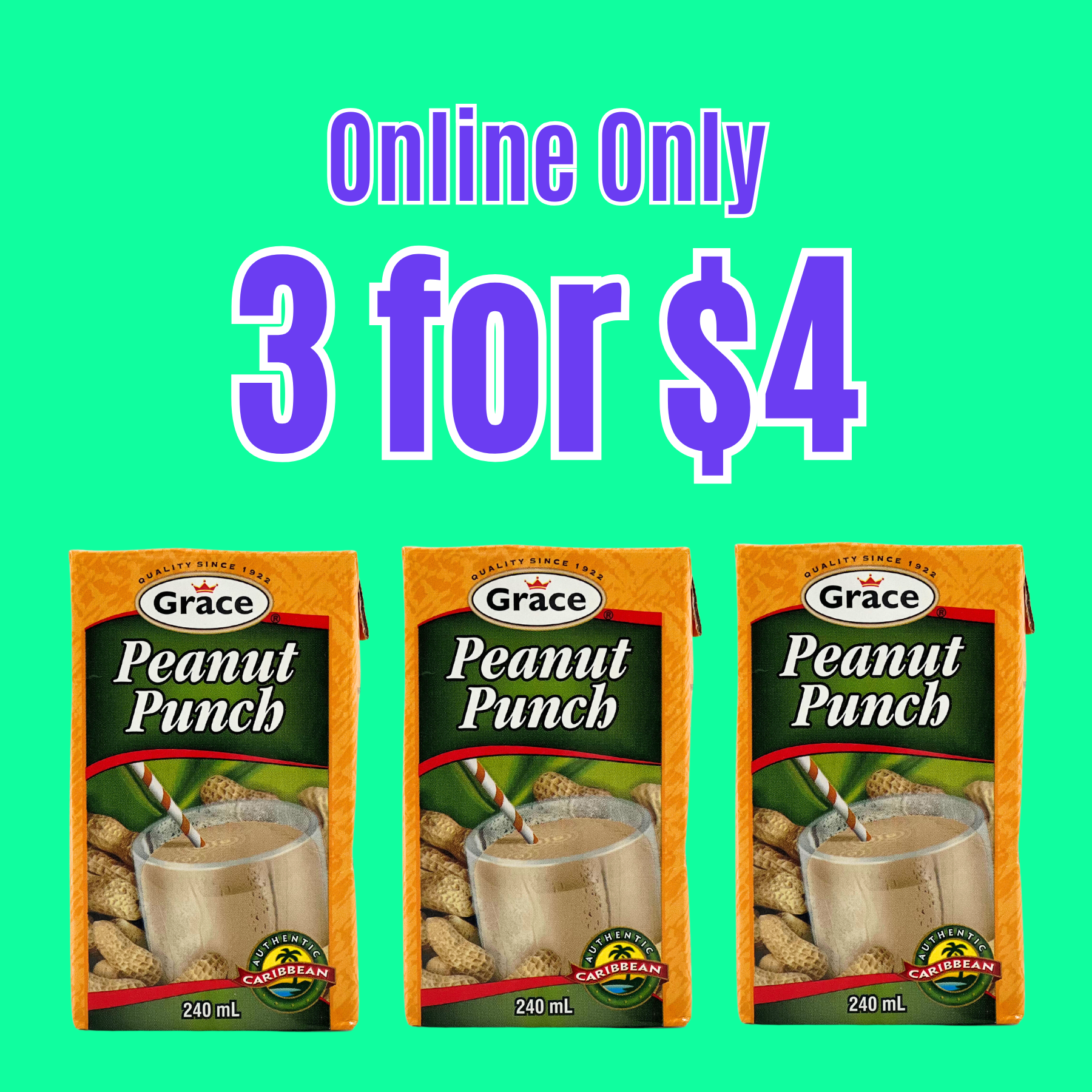 Grace Peanut Punch (3 Pack) | Starfish Market